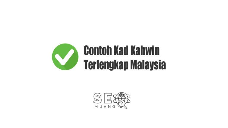 √ Contoh Kad Kahwin Terlengkap Malaysia
